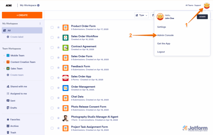How to Manage All Teams as the Server Admin in Jotform Enterprise