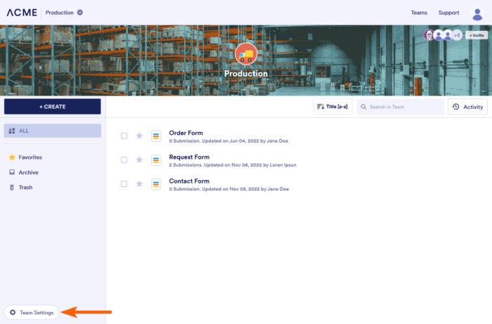How to Change Settings in Jotform Teams