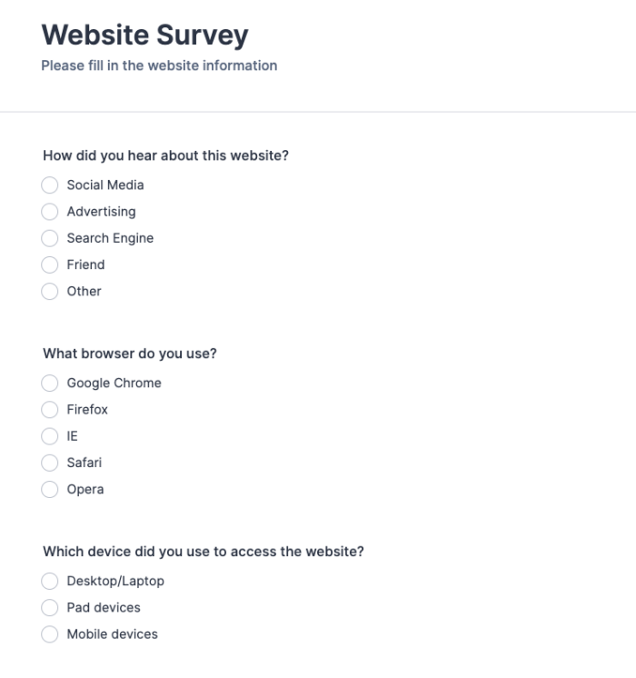 15 website usability survey questions to ask your user | The Jotform Blog