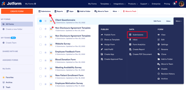 How to display Jotform submissions on your website | The Jotform Blog