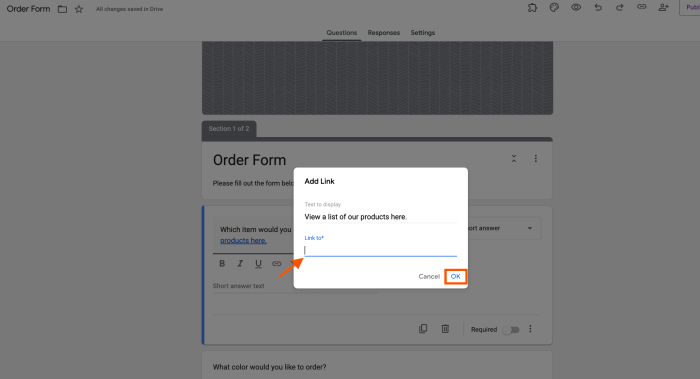 How to add a link to a Google Form | The Jotform Blog