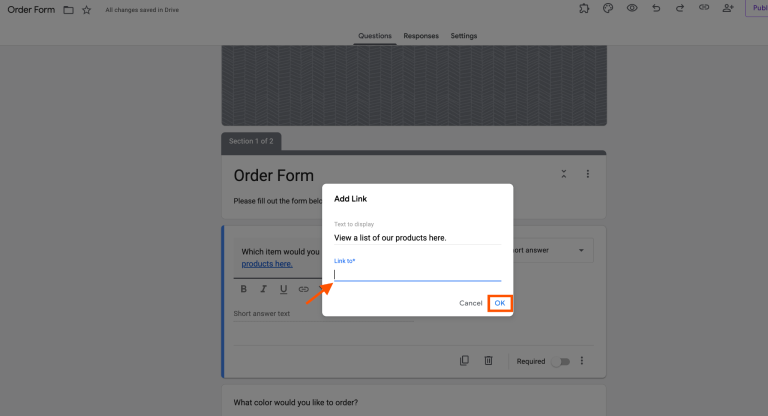 How to add a link to a Google Form | The Jotform Blog