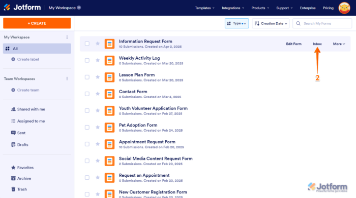 How to Archive and Unarchive Submissions in Jotform Inbox