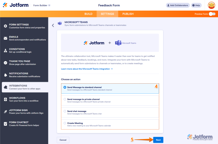 How to Integrate Your Form with Microsoft Teams