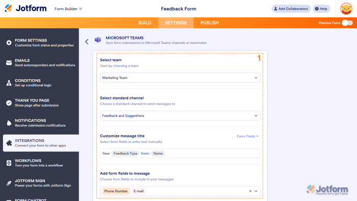How to Integrate Your Form with Microsoft Teams