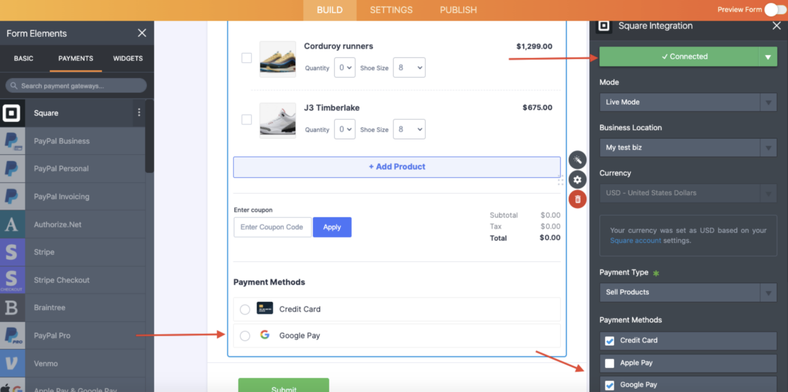 How to accept payments using Google Pay | The Jotform Blog