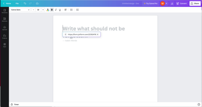 How to Add a Form to Canva