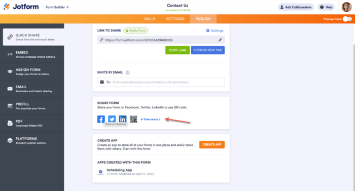 How to Change a Preview Image when you Share a Form on Social Media