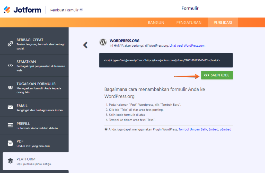 Cara Menambahkan Formulir ke WordPress.org