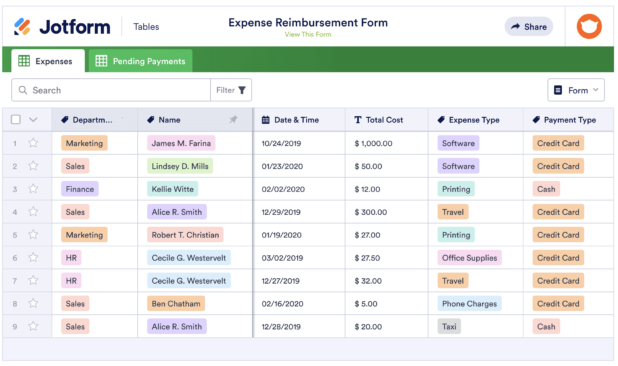 Top tools for small business expense tracking | The Jotform Blog