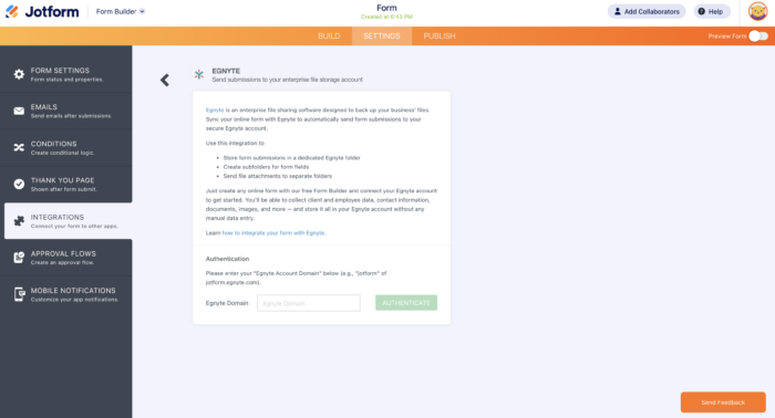 Use Jotform to Store and Retrieve Egnyte Documents | The Jotform Blog