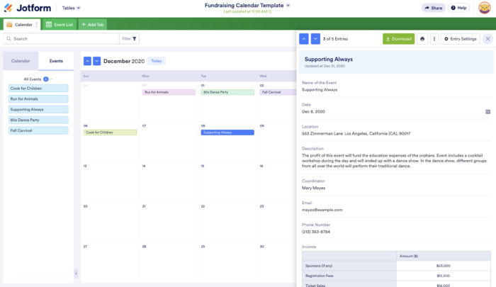 How to make a fundraising calendar | The Jotform Blog