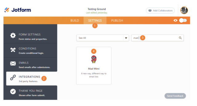 Integration With Mad Mimi, Email Newsletter Service | The Jotform Blog