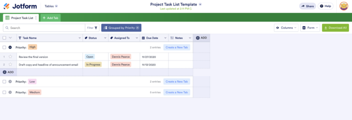 How I use Jotform Tables to stay organized for my job | The Jotform Blog