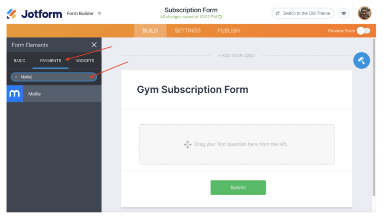 How to accept Mollie payments via Jotform | The Jotform Blog