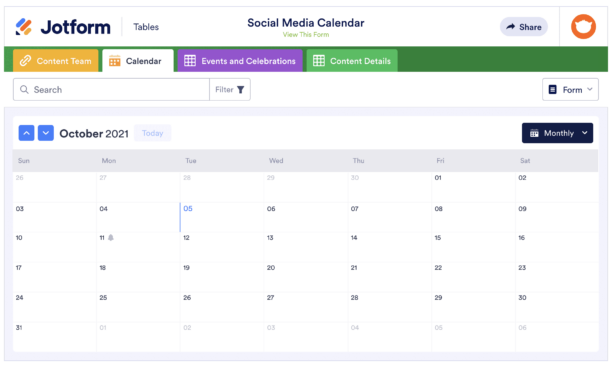 How to make a calendar in Google Sheets | The Jotform Blog