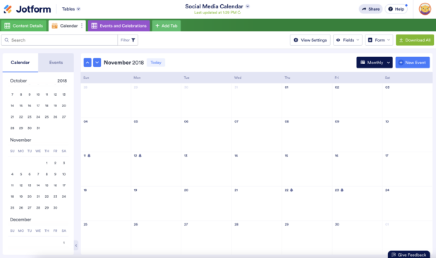 5 Jotform table templates for marketers | The Jotform Blog