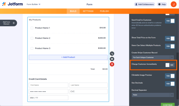 How to Collect Payment Information Without Charging With Jotform
