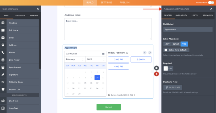 How to schedule an appointment with Jotform | The Jotform Blog