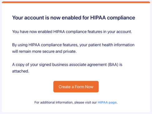 How to Receive the BAA for Your HIPAA Account