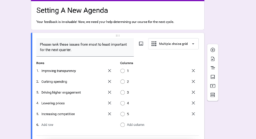 How to add ranked choices in questions in Google Forms | The Jotform Blog