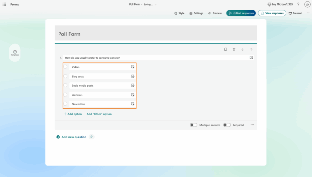 How to create a poll in Microsoft Forms | The Jotform Blog