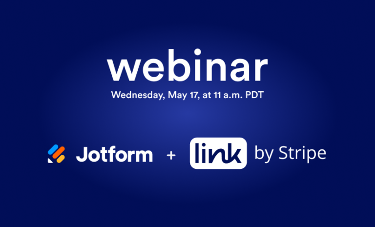 Webinar: Introducing one-click checkout with Link and Jotform | The ...