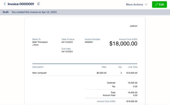 Create Invoices from Forms Using Freshbooks Integration | The Jotform Blog