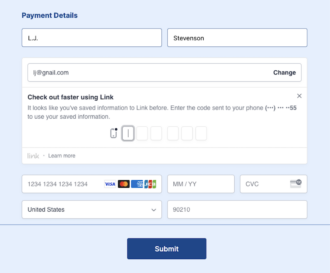 Introducing one-click checkout with Link by Stripe | The Jotform Blog