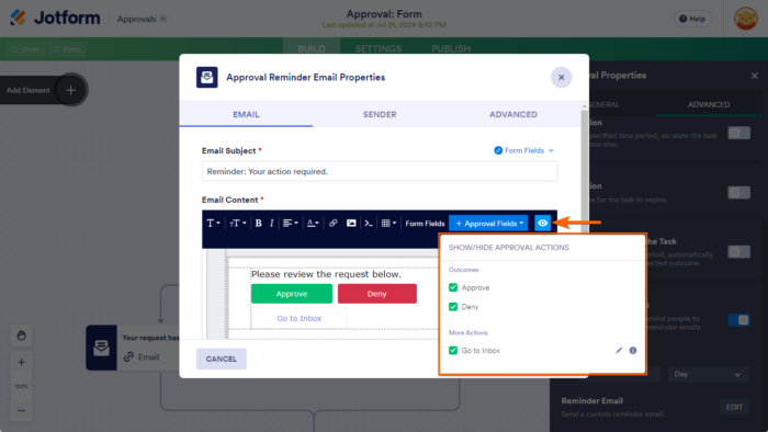 How to Set Approval Reminder Emails