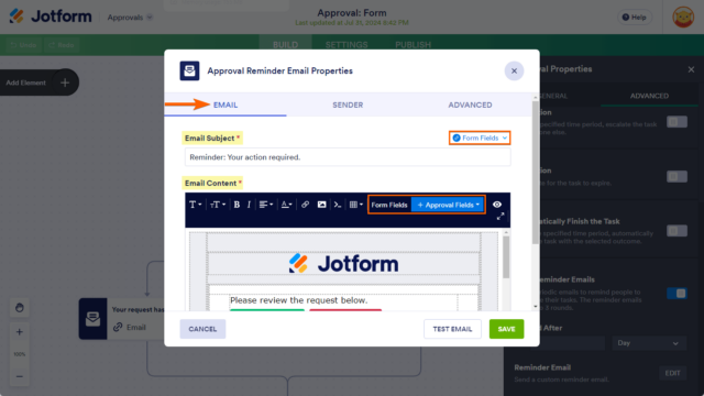 How to Set Approval Reminder Emails