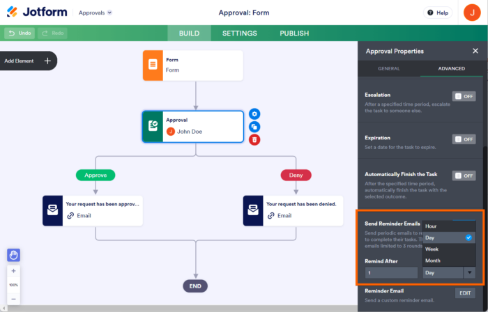 How to Set Approval Reminder Emails