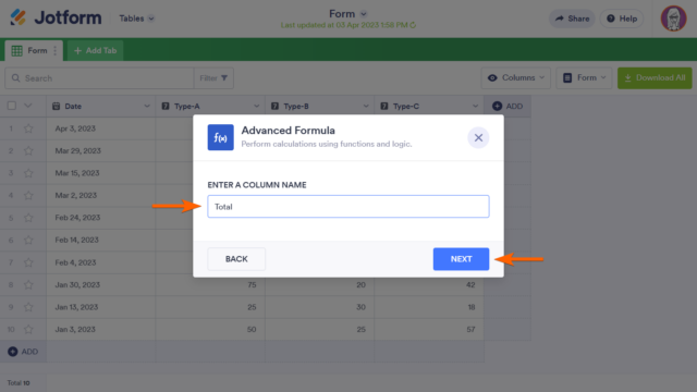 How to Calculate the Sum of Specific Fields