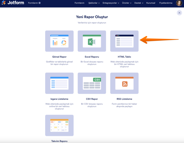 HTML Tablo Raporu Nasıl Oluşturulur?