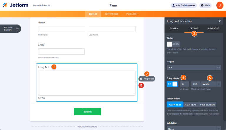 How to Set Entry Limits on Short and Long Text Fields