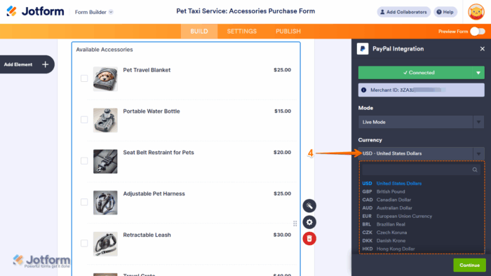 How to Change the Currency on a Payment Form