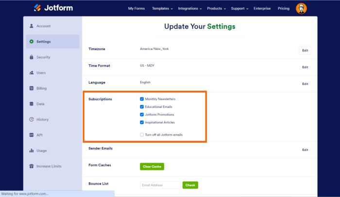 How to Subscribe or Unsubscribe to Jotform's Newsletters