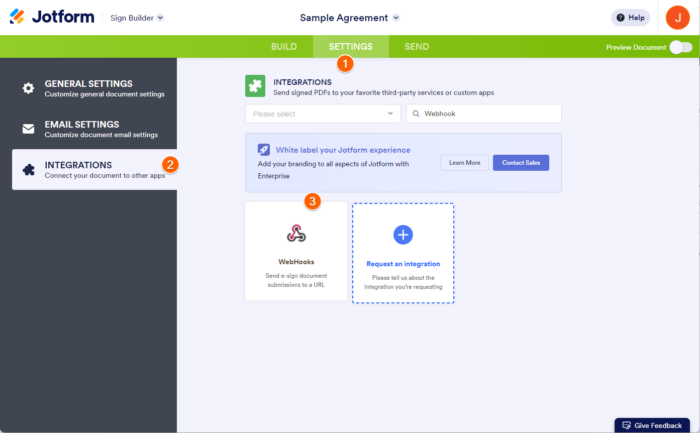How to Set up a Webhook With Jotform Sign
