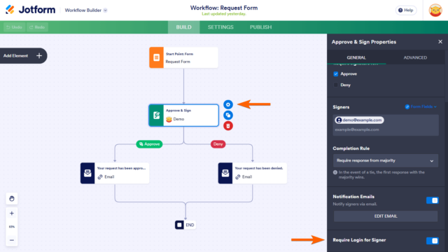How to Enable or Disable Require Login in Workflows