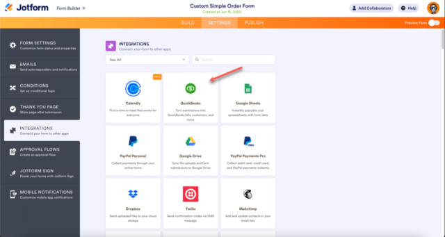 How to Create a Customer with Jotform's QuickBooks Integration