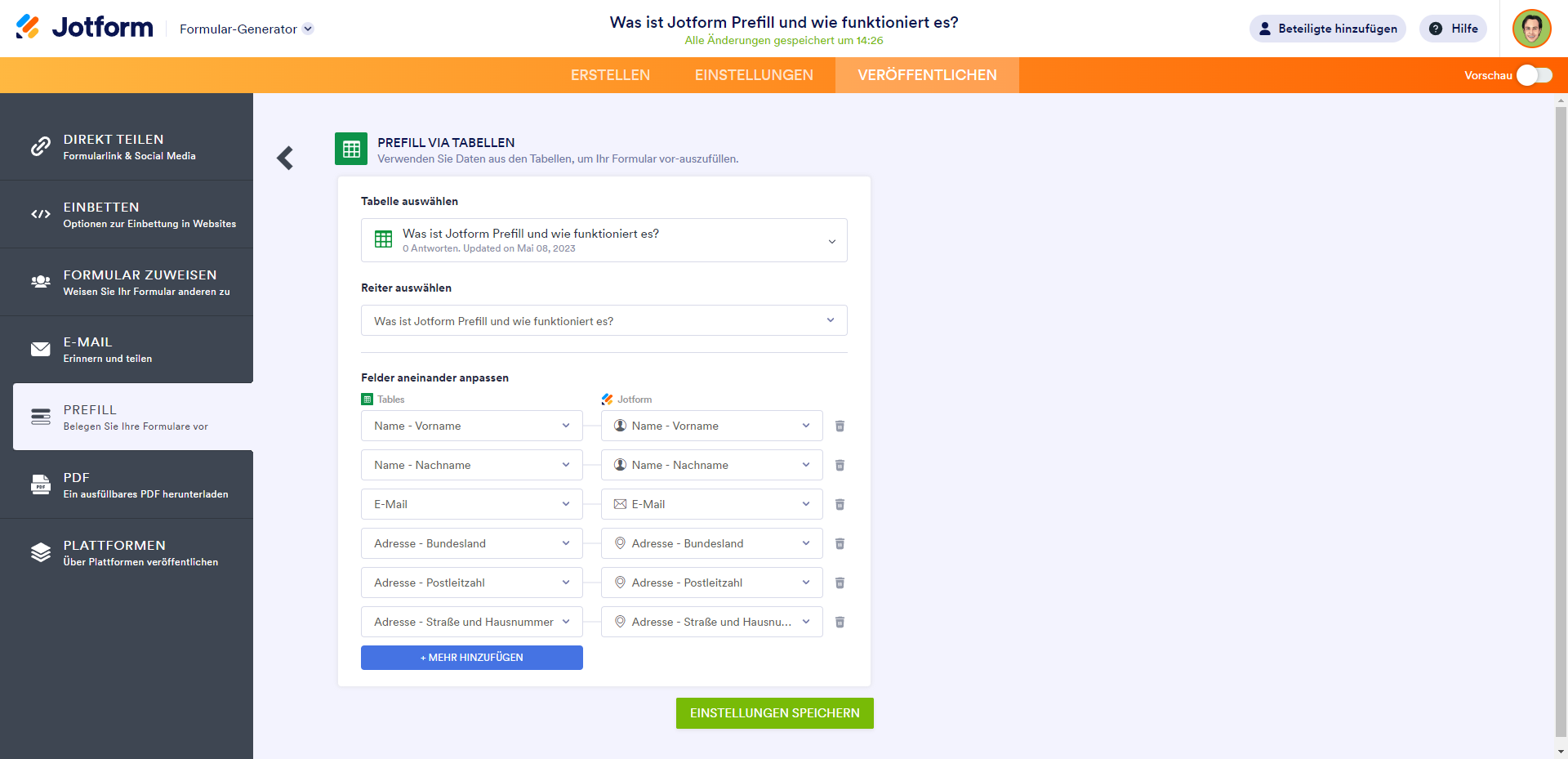 Was ist Jotform Prefill und wie funktioniert es?
