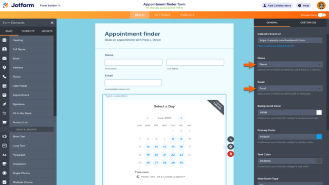 Introducing streamlined scheduling with new Calendly widget | The Jotform Blog