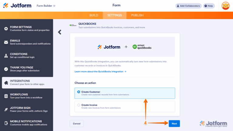 How to Create a Customer with Jotform's QuickBooks Integration