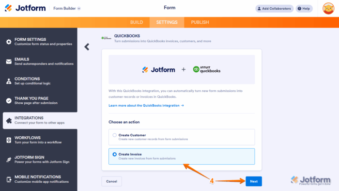How to Create an Invoice with Jotform’s QuickBooks Integration
