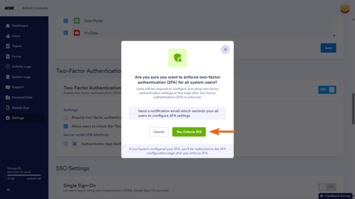 How to Enable and Set Up Two-Factor Authentication (2FA) in Jotform Enterprise
