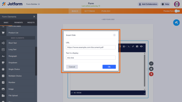 How to Add a Downloadable File to Your Form