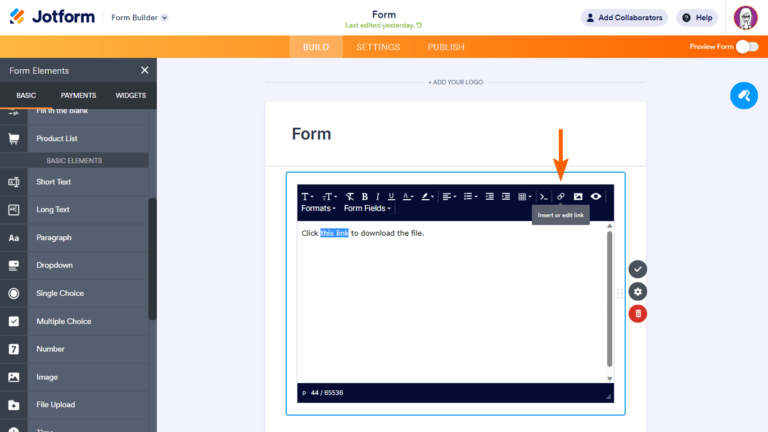 How to Add a Downloadable File to Your Form