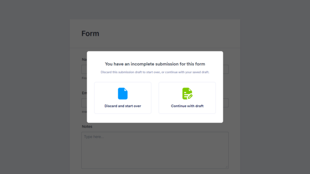 How to Enable Save and Continue Later on Forms