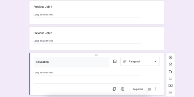 How to create a Google Forms job application | The Jotform Blog