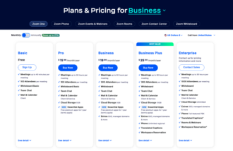 Zoom pricing plans comparison | The Jotform Blog